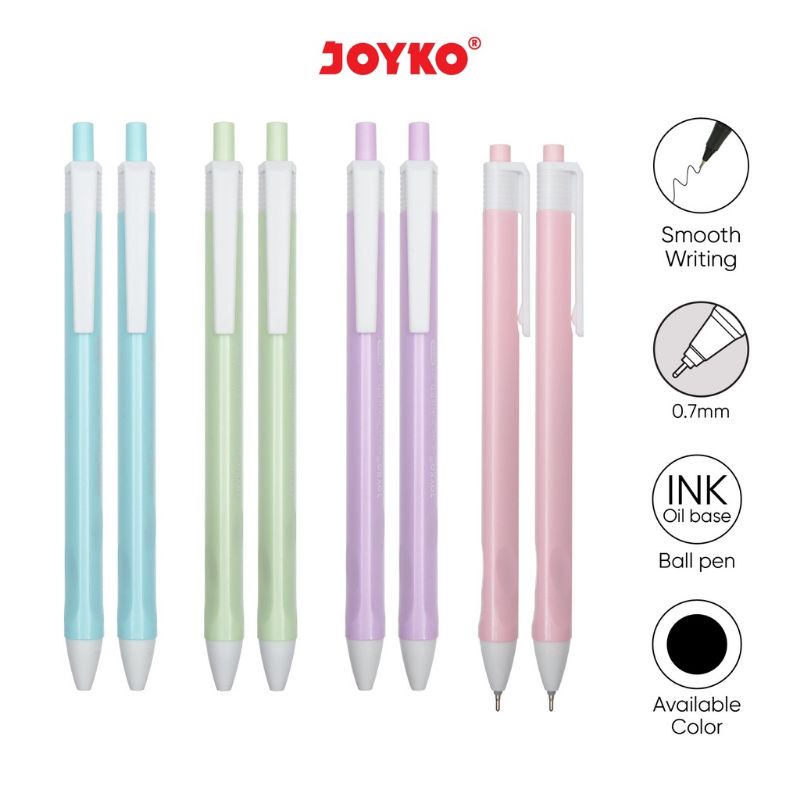 Jual Ball Pen Pulpen Pena Joyko BP-342 Vokus Pastel 0.7 mm | Shopee Indonesia