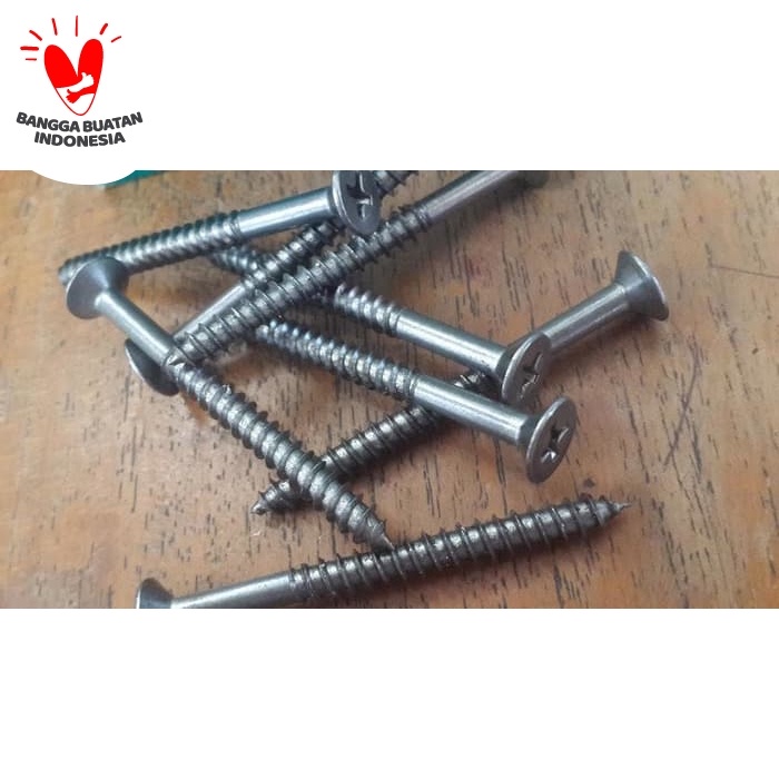 Jual e30 Sekrupp Skrup Kayu Kepala Plus + 7 Cm Sekrup Ulir Hitam 7Cm ...