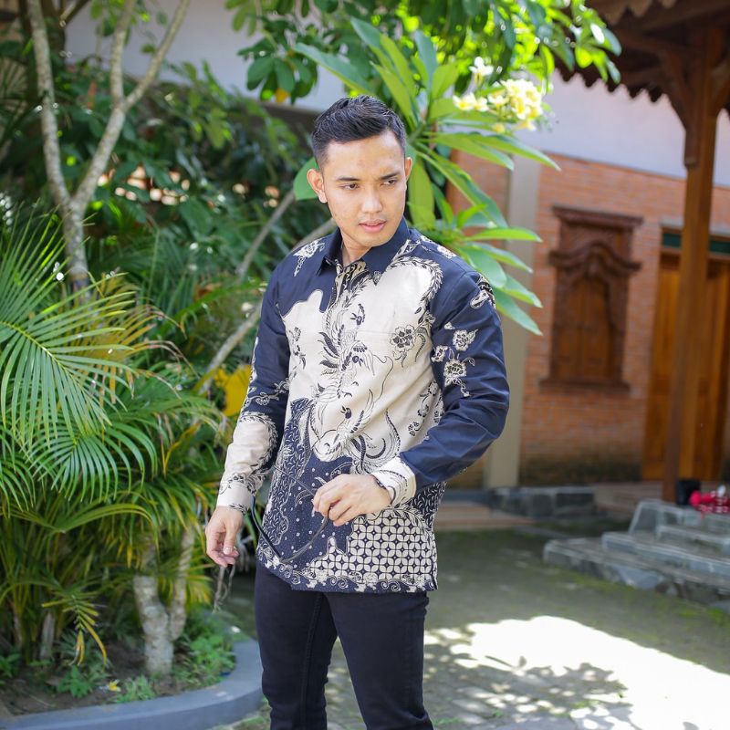 Jual 10 Motif kemeja lengan panjang premium / Kemeja batik lengan panjang / kemeja batik slimfit ...