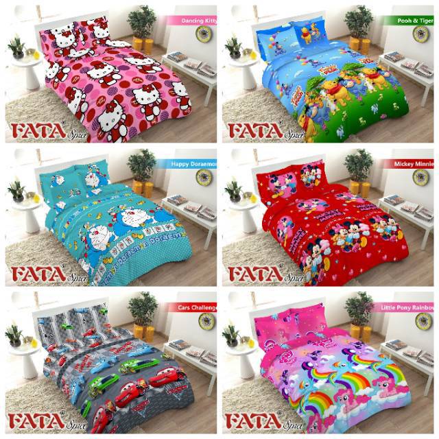 Jual FATA - Bedcover Set / Bed Cover Kartun Ukuran Single 120x200 ...