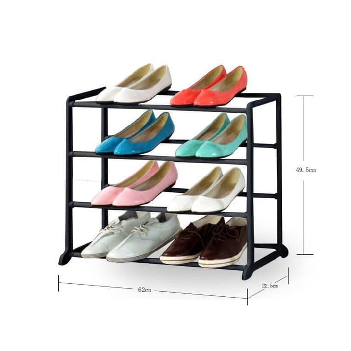Jual Rak Sepatu 4 Susun Plastik Besi Amazing Shoe Rack Tempat Sandal ...