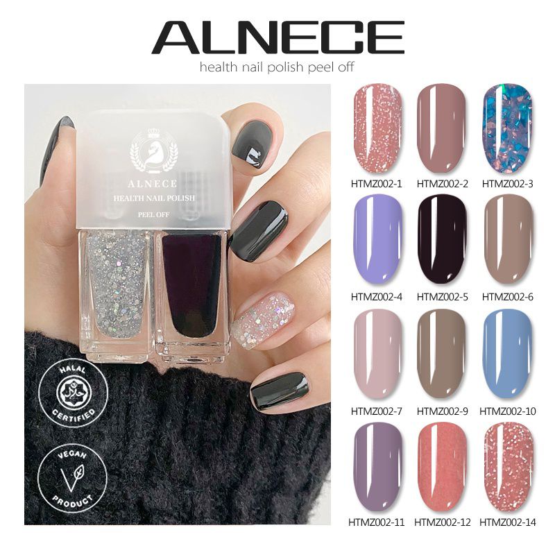 Jual (COD) ALNECE KUTEK PEEL OFF KUTEK KOREAN MUSLIMAH KUTEK 40 WARNA ...