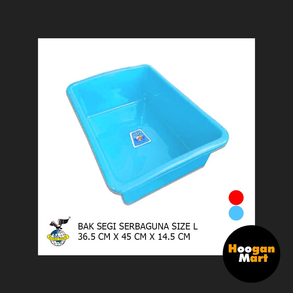 Jual [ Bak ] Waskom / Bak Segi Plastik Serbaguna Size L - Eagle ...