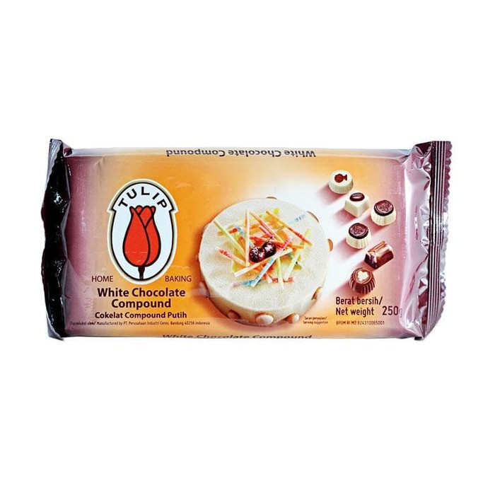 Jual TULIP White Compound 250 gr - Coklat TULIP Compound White | Shopee ...