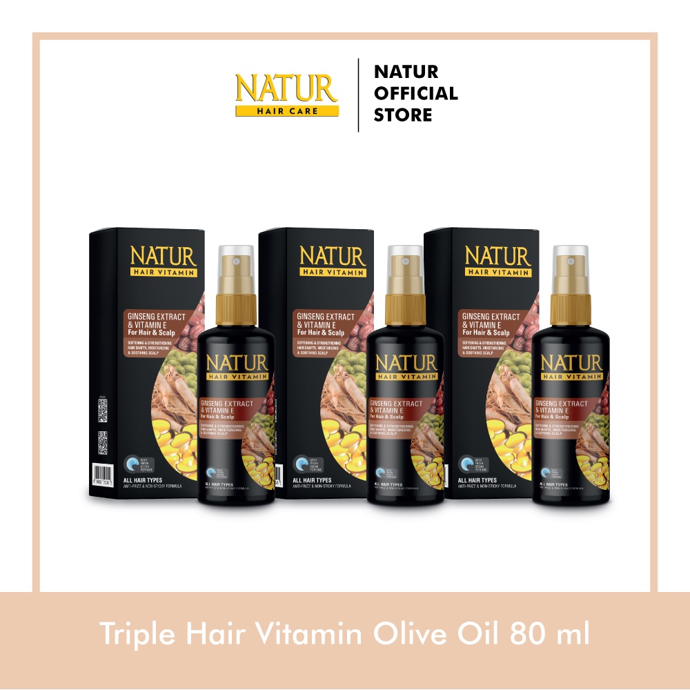 Jual Triple Natur Hair Vitamin Ginseng 80 ml - Paket Vitamin Rambut ...