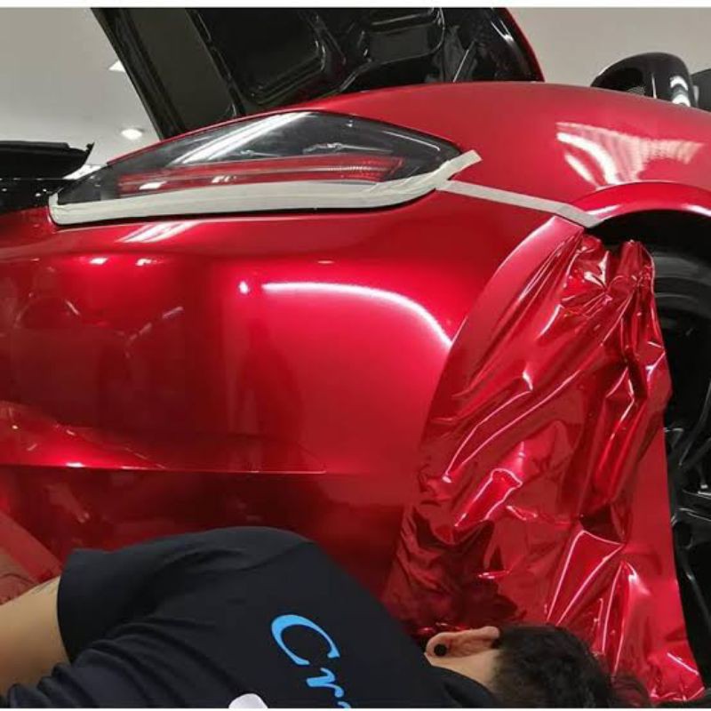 Jual Stiker Skotlet Merah Metalik Skotlet Merah Candy Super Glossy ...