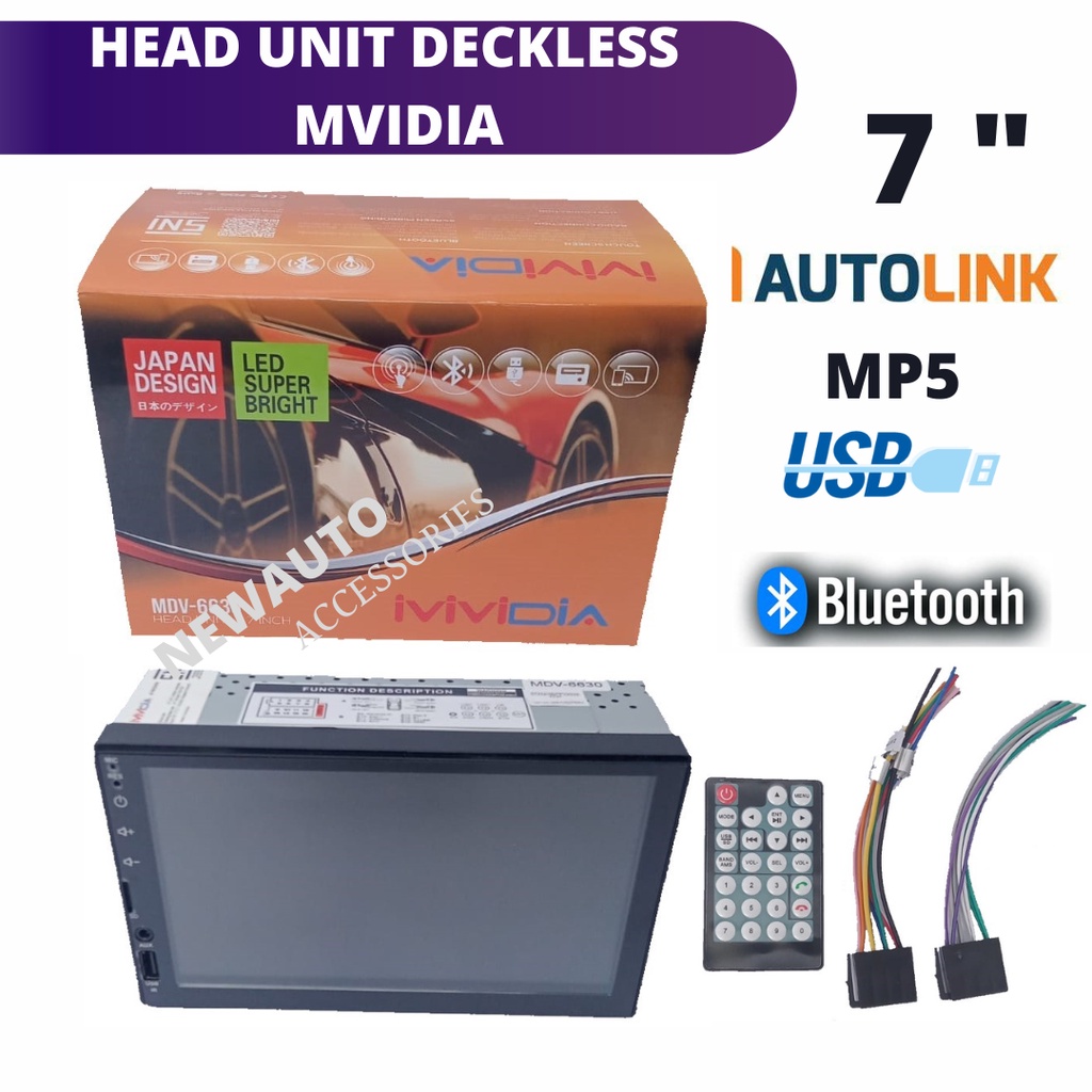 Jual head unit daeble din Full Glass Panel MVIDiA MDV-6630 Deckless 7 ...