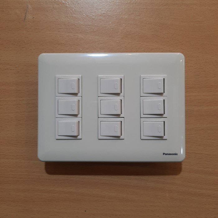 Jual Saklar Panasonic 9 mata Grid switch 3 gang + inbowdus besi ...