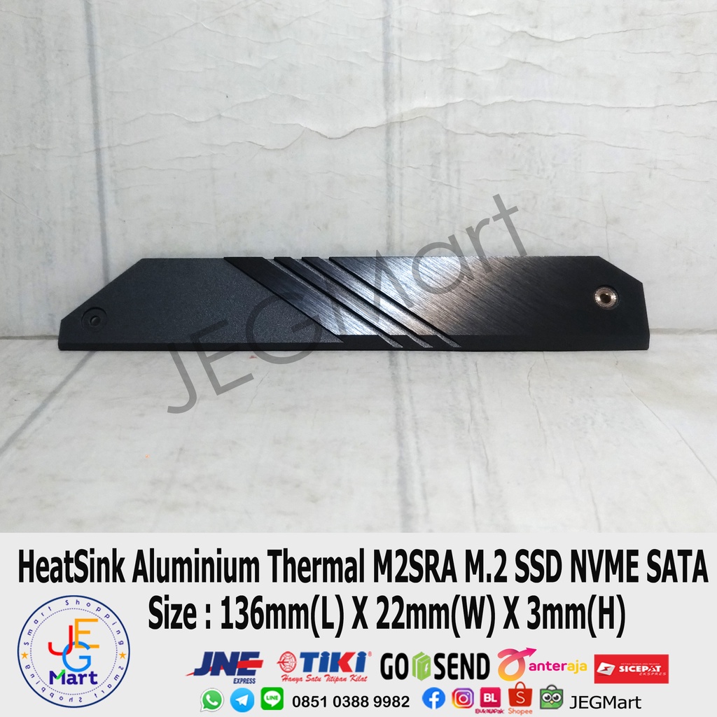 Jual HeatSink Aluminium Thermal M2SRA M.2 SSD NVME SATA - Panjang ...
