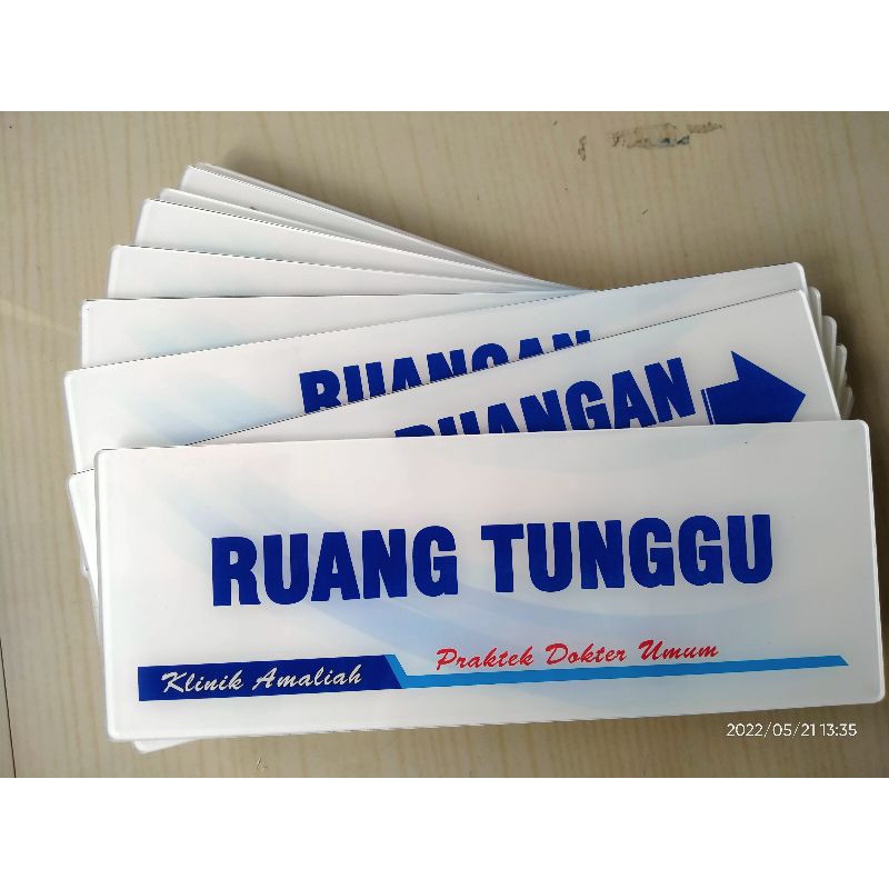 Jual Papan Nama Ruang 1 muka / Tempel | Shopee Indonesia