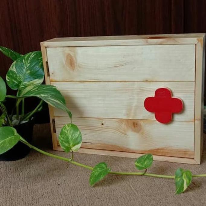 Jual Rak Obat - Kotak P3K - Kotak Obat Kayu - Kotak Unik | Shopee Indonesia