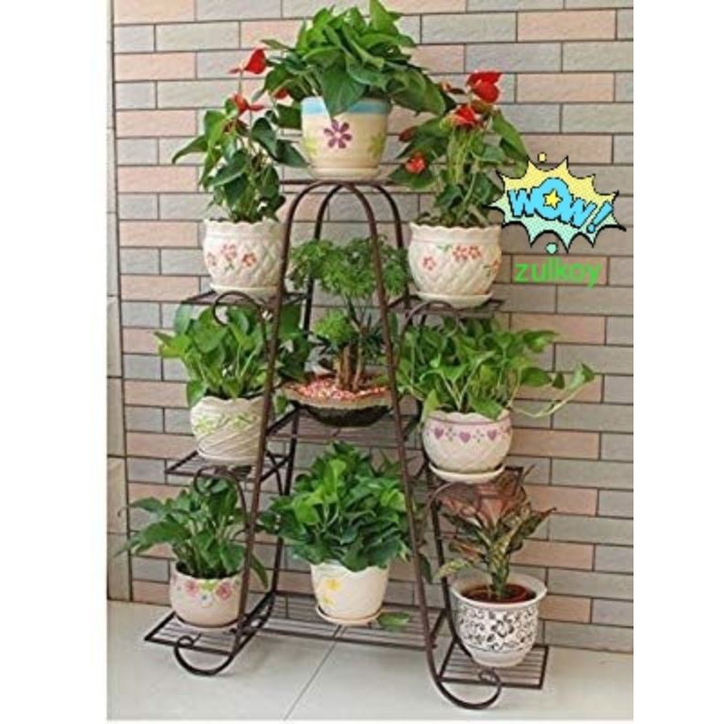 Jual rak besi 9 susun standing Pot Bunga Tanaman Hias full besi ...