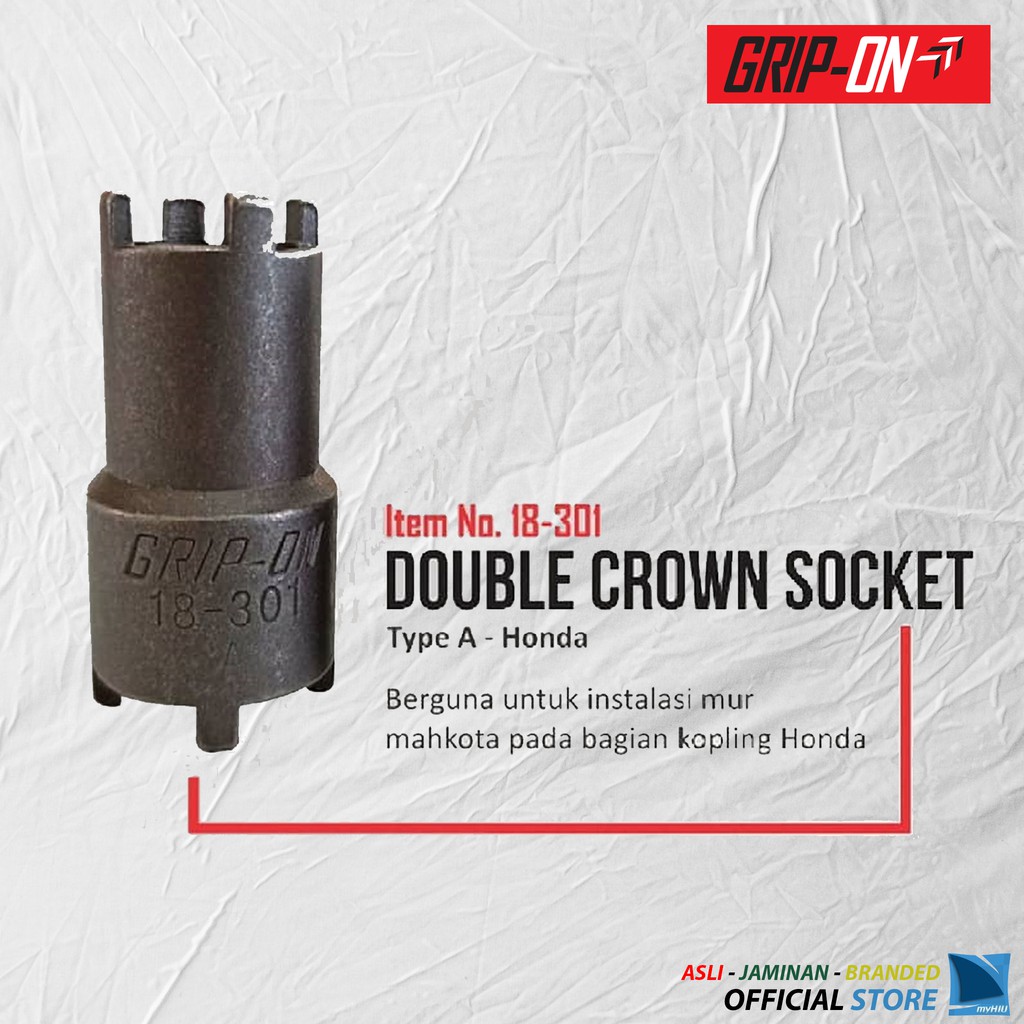 Jual Kunci Mahkota Mur Kopling HONDA - Double Crown Socket GRIP-ON | Shopee Indonesia