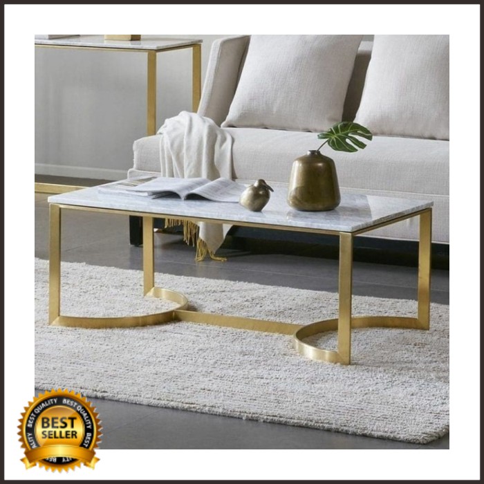 Jual Coffe Table Marmer Meja Tamu Besi Meja Tamu Marmer Gold Harga ...