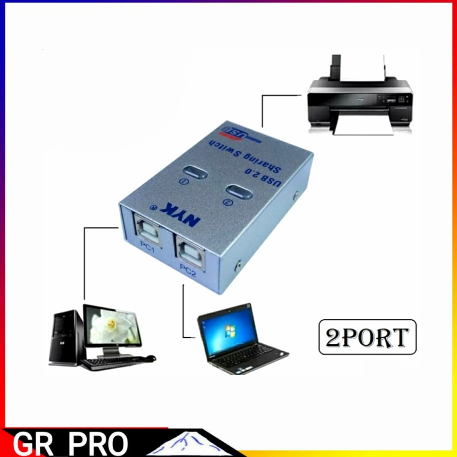 Jual auto switch printer 2 port switch printer 1-2 | Shopee Indonesia