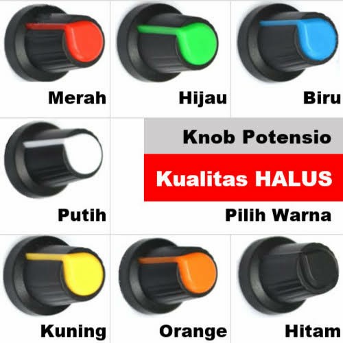 Jual Knob Potensiometer Tutup Potensio Meter Putaran Volume 15x17mm ...