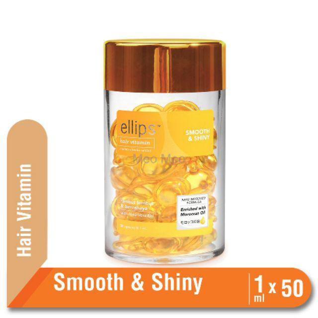 Jual Ellips Hair Vitamin (dengan Moroccan Oil) Kemasan Botol 50 kapsul ...