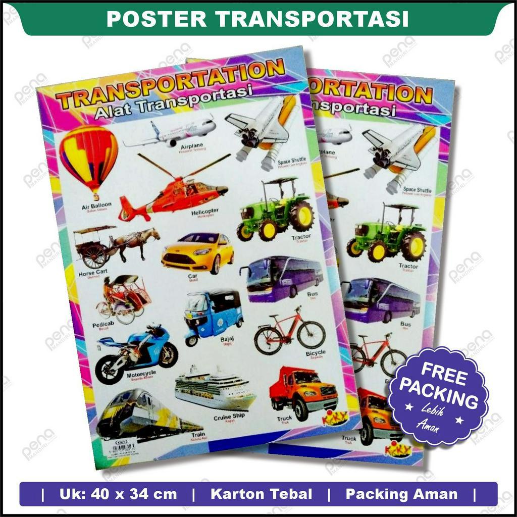 Jual POSTER EDUKASI TRANSPORTASI / POSTER KENDARAAN MAINAN POSTER ...