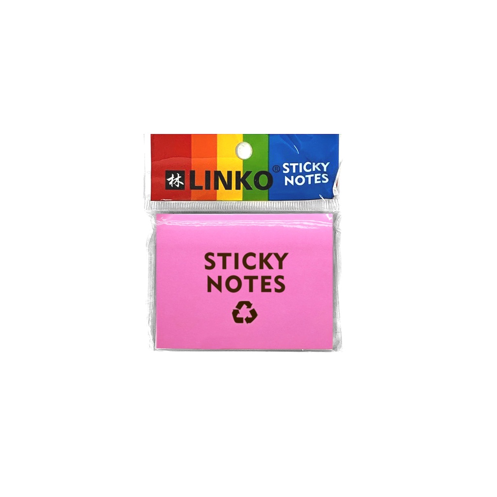 Jual POST IT ( 38x50 mm ) Rainbow ( SN-110 ) LINKO | Shopee Indonesia