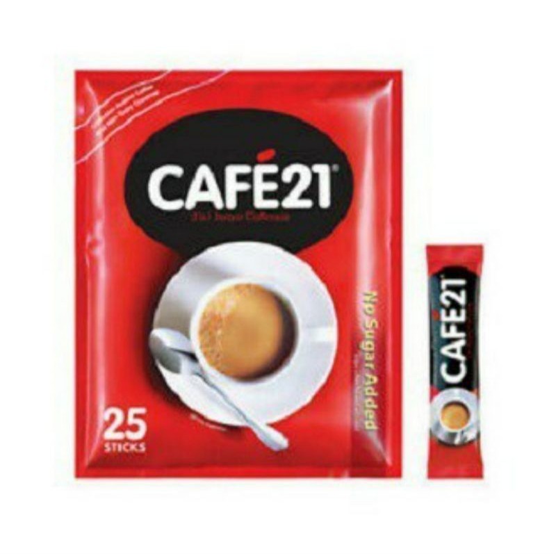 Jual CAFE21 2 in 1 Instant Coffeemix No Sugar Added - 1 Sachet (12 gr) | Shopee Indonesia