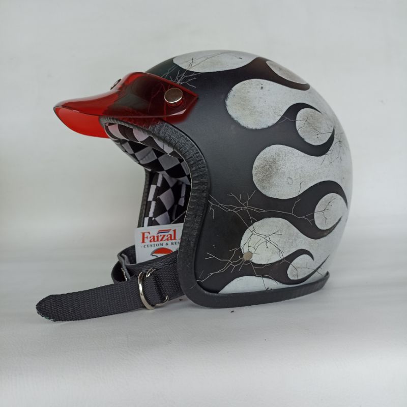 Jual Helm Slim Head Patina Flame 500tx | Shopee Indonesia