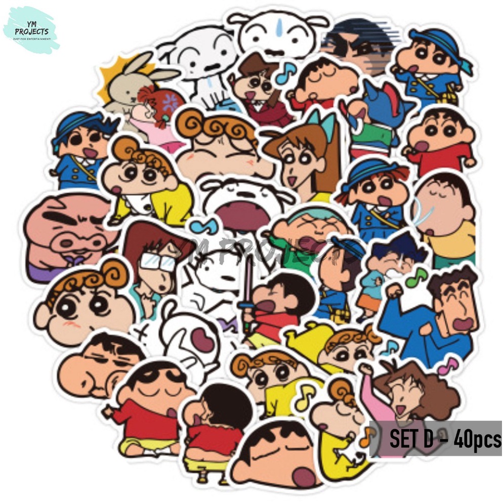 Jual 40PCS STICKER SHINCHAN/GAMBAR TEMPEL STIKER CRAYON SHINCHAN TAHAN ...