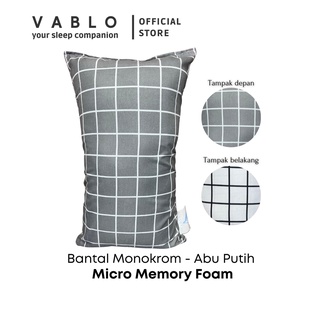 Jual Vablo Bantal Mini Motif Monochrome Memory Foam - Uk 30x50CM ...
