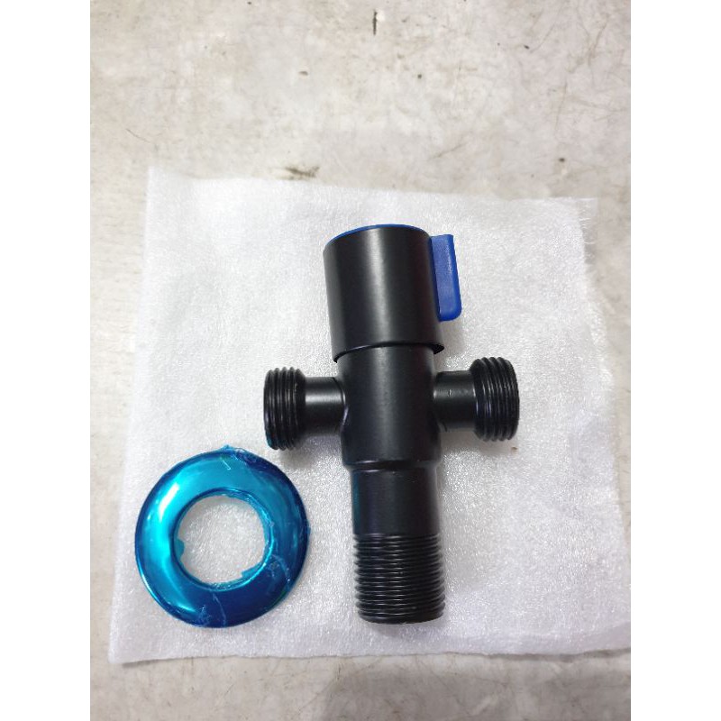 Jual stop kran T cabang stainless black hitam PROMO TERMURAH | Shopee ...