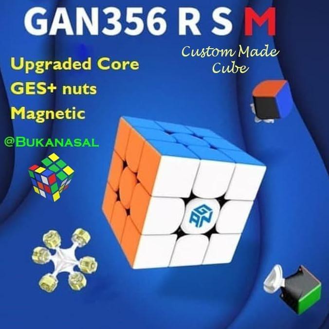 Jual RUBIK GAN 356 R S M MAGNETIC 3X3X3 STICKERLESS GAN356 RS RSM 356RS ...