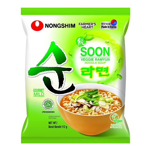 Jual impor-mie- nongshim soon veggie ramyun noodle soup 112 g -mie ...