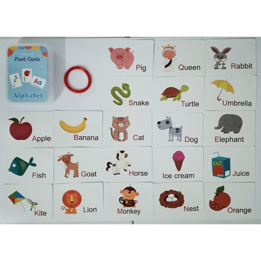 Jual READY MURAH FREE RING SEMUA FLASHCARD EDUKASI ANAK FLASH CARD ANAK ...