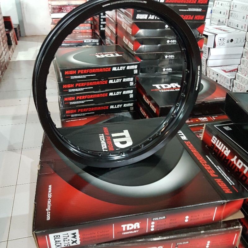 Jual Velg TDR Jari Jari ring 17 TDR W Shape / kotak warna black / hitam ...