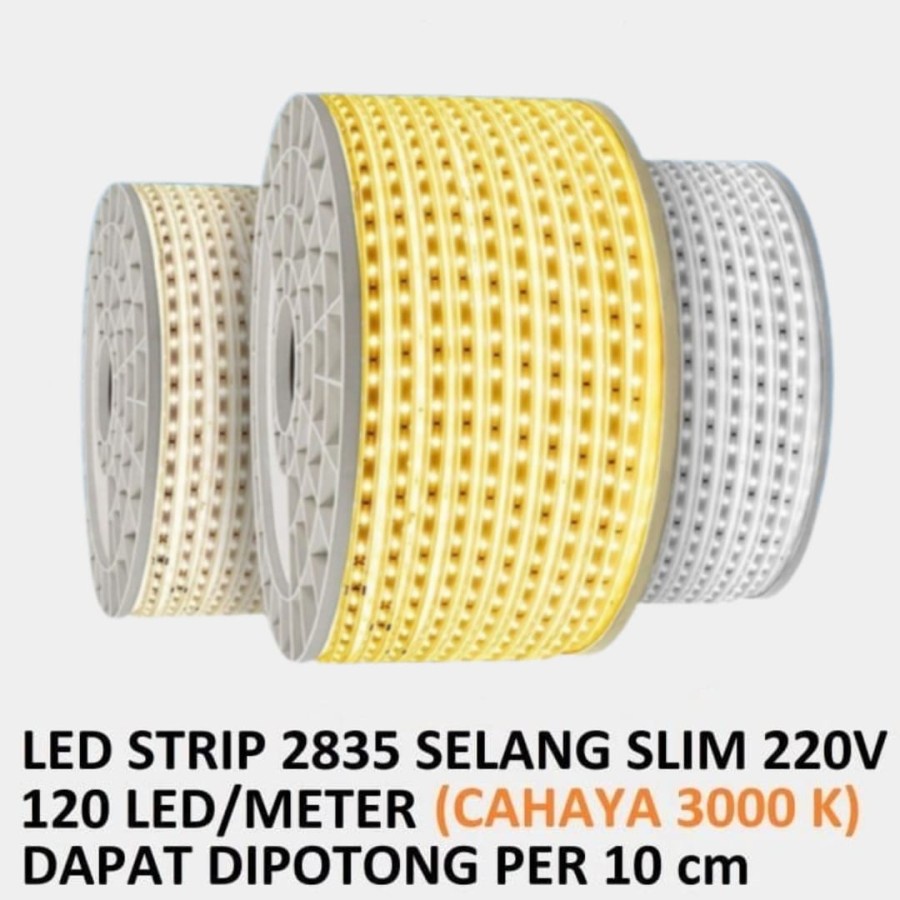 Jual Lampu Selang LED Strip 2835 Outdoor 220 Volt IP65 | Shopee Indonesia