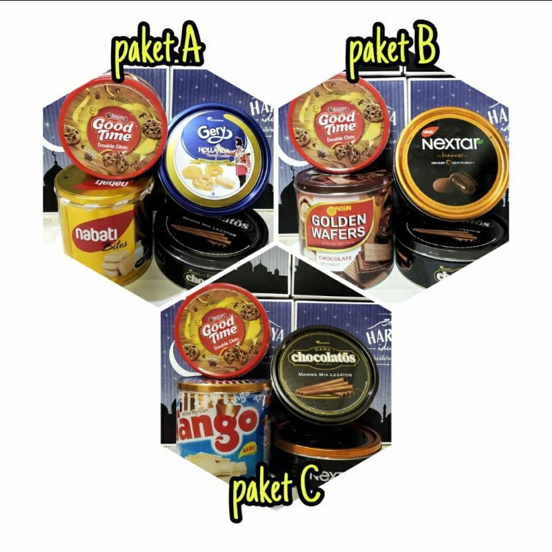 Jual paket biskuit kaleng lebaran/kue kaleng/kue lebaran/parcel murah ...