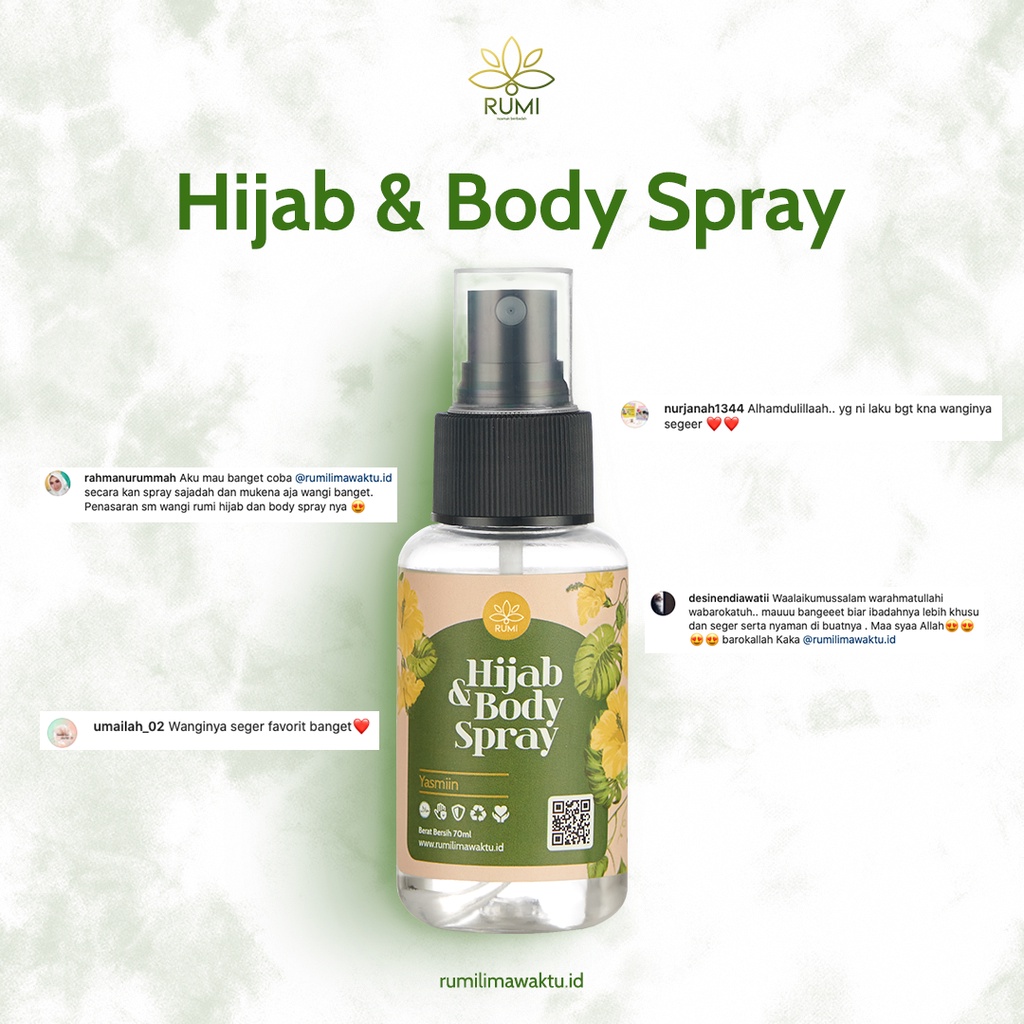 Jual PARFUM HIJAB Rumi Hijab & Body Spray 70 ml | Shopee Indonesia