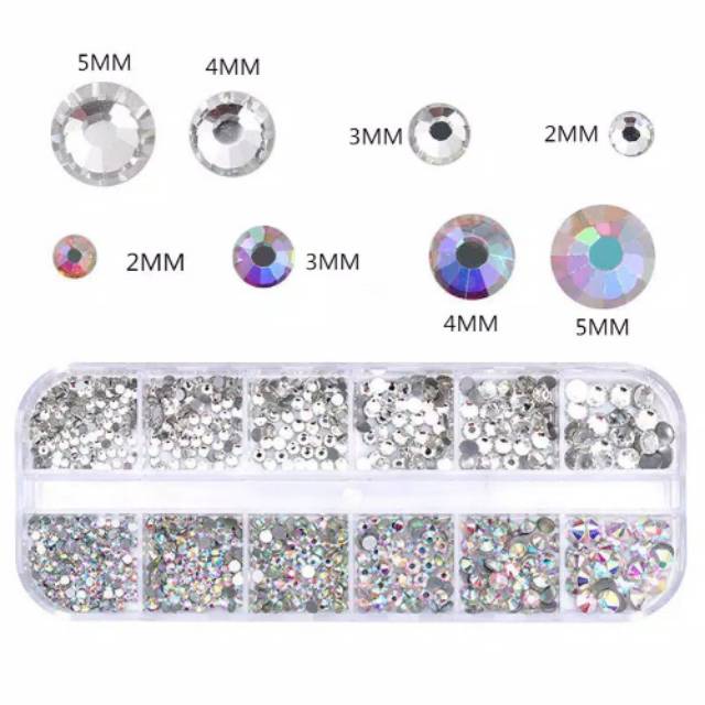 Jual Rhinestone kuku Manik - manik Permata swarovski nailart Putih ...