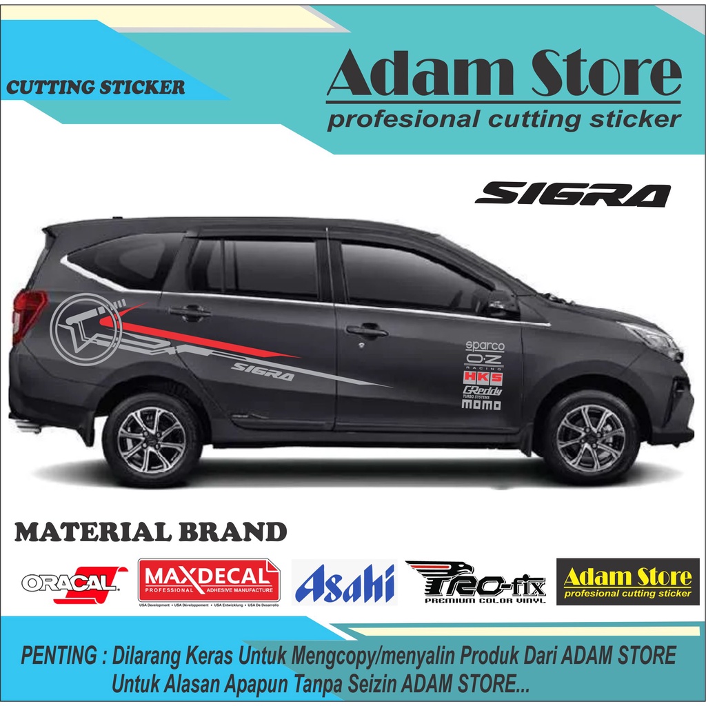 Jual sticker sigra striping mobil sigra syiker daihatsu sigra cutting ...