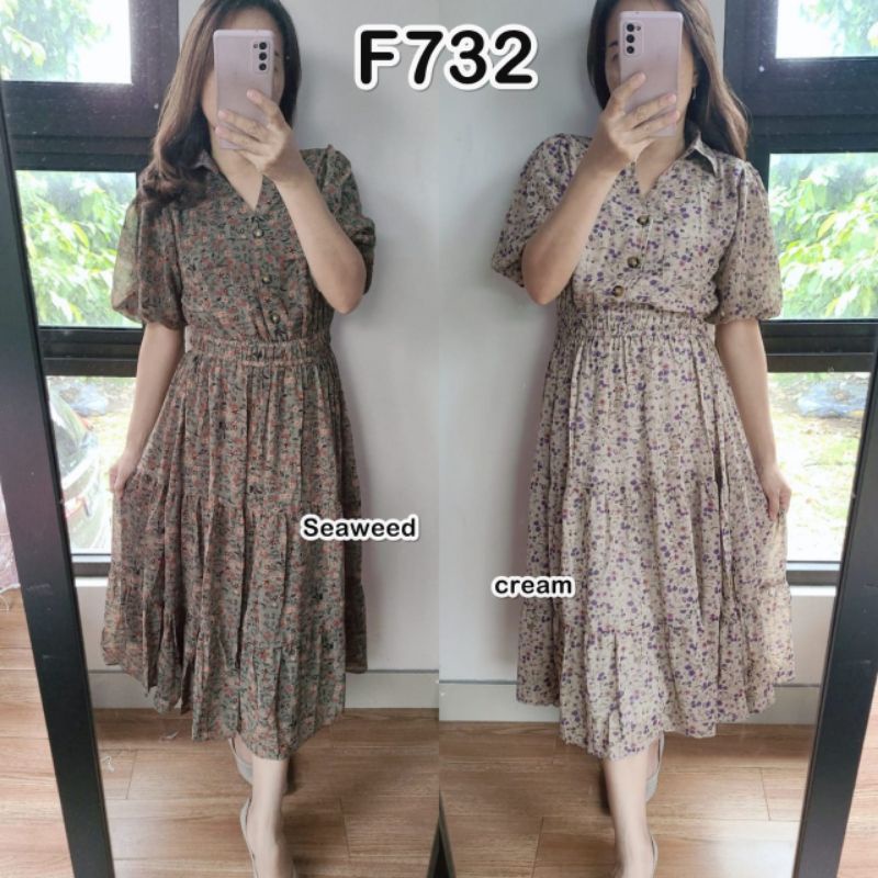 Jual F732 Midi Dress Korean | Shopee Indonesia
