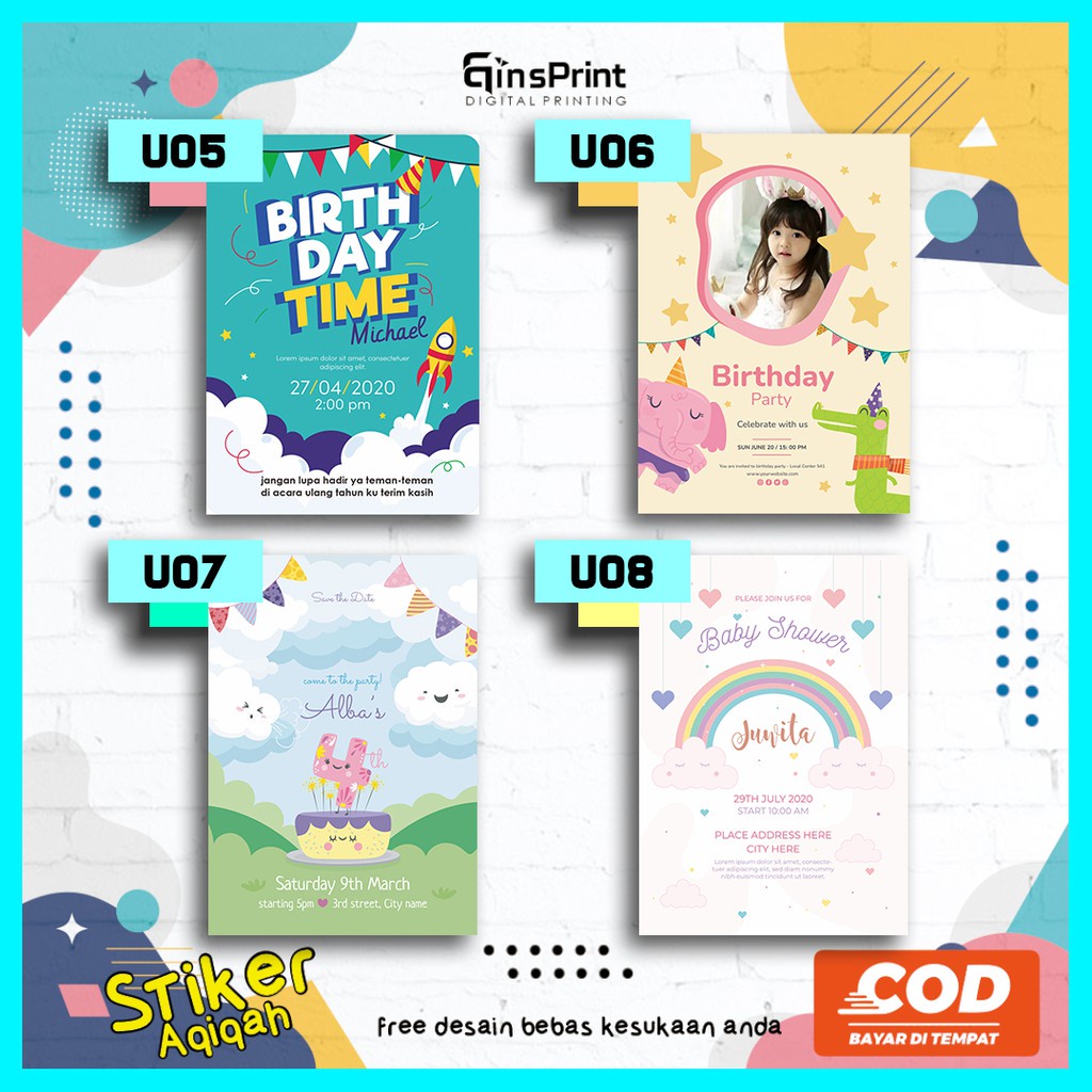 Jual Sticker Ulang Tahun / desain gratis | Shopee Indonesia