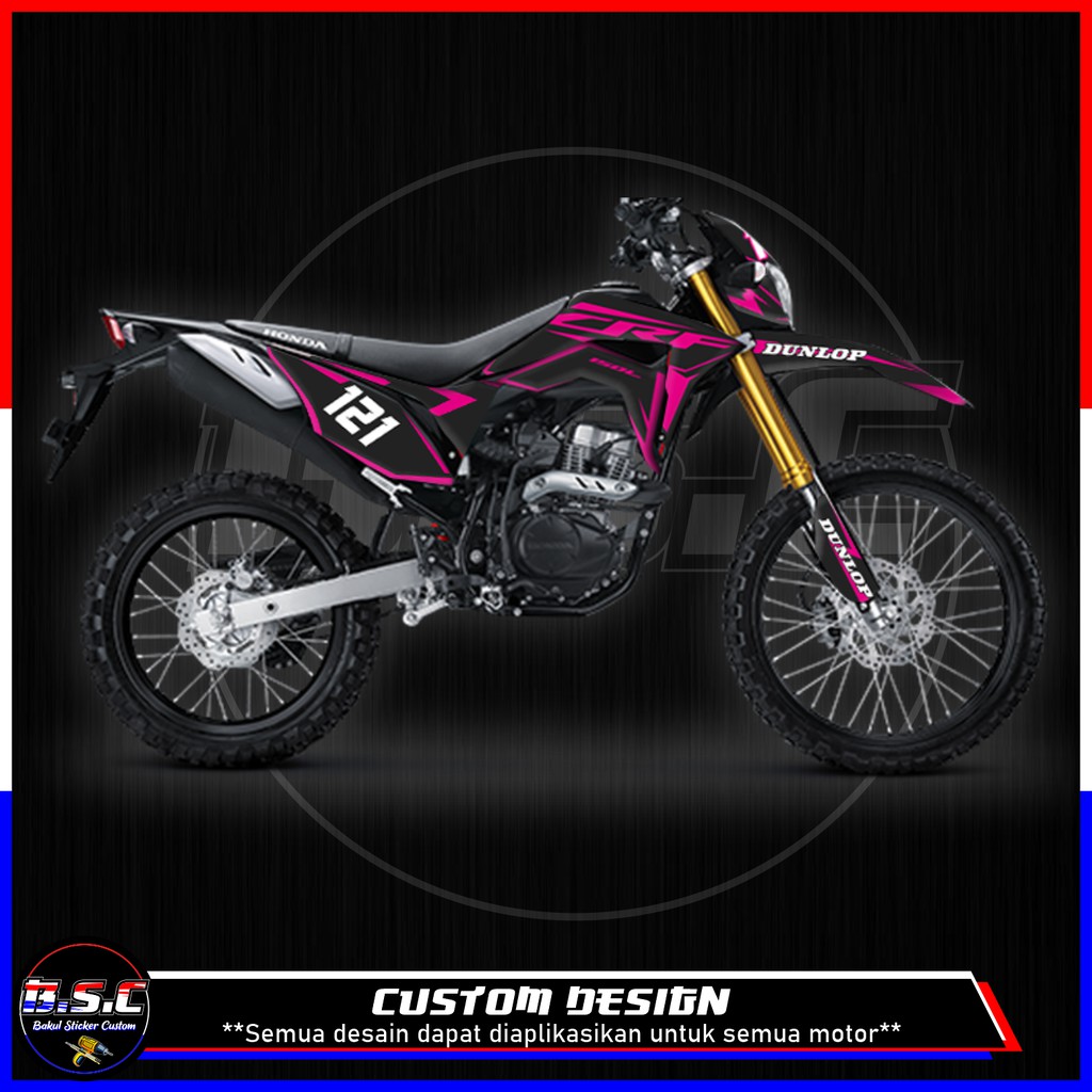 Jual Sticker Decal FULL BODY CRF 150 L Motif Simple Liss Purple ...