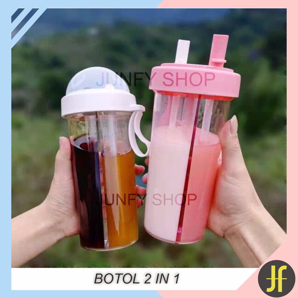 Jual J516 Botol Minum 2in1 / botol 2in1 / botol travel / botol minum ...