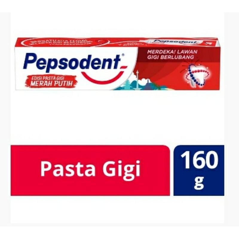 Jual Pepsodent Pasta Gigi White Merah Putih 160g | Shopee Indonesia