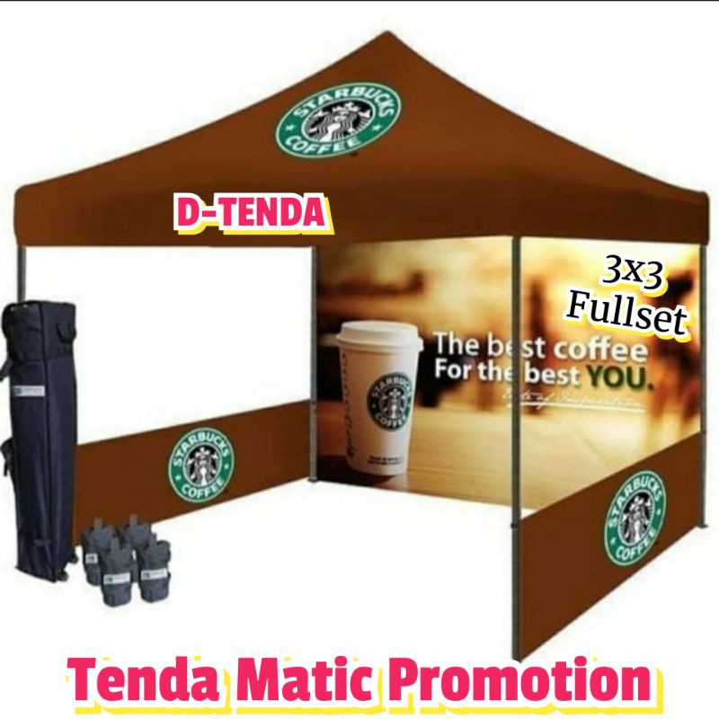 Jual Tenda Lipat Matic Event & Jualan komplit Backdrop Full Print~Free ...