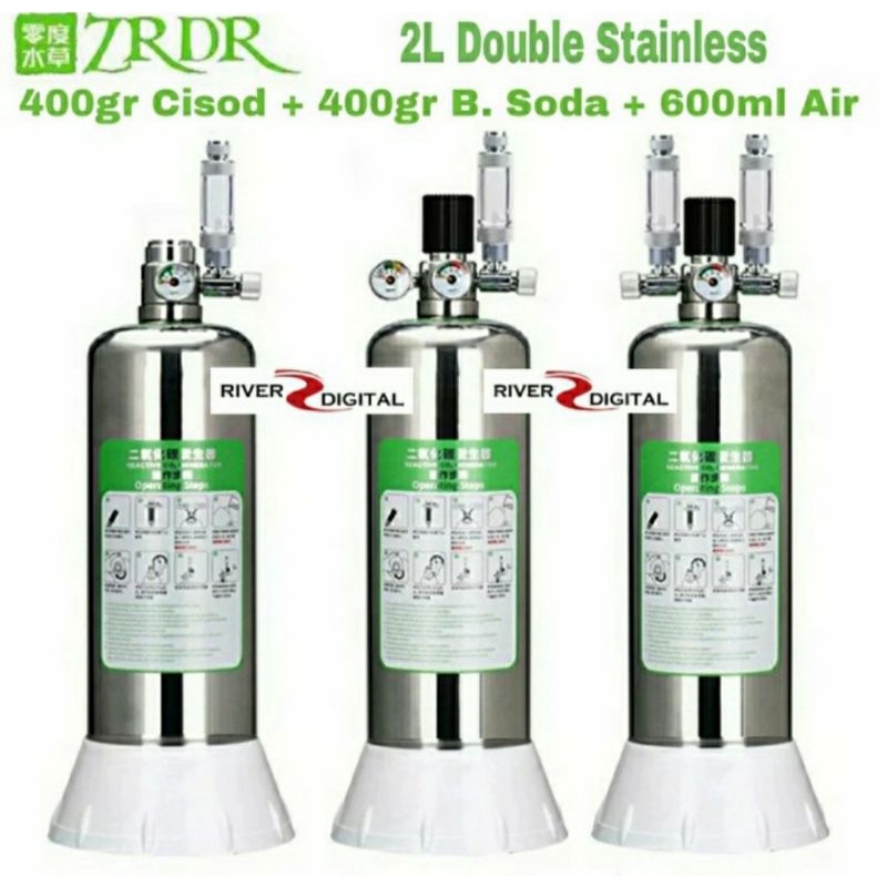 Jual WYIN ZRDR Tabung Co2 Cylinder 2L Double Stainless Generator DIY Cisod | Shopee Indonesia