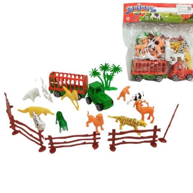 Jual 8617 MAINAN ANIMAL ZOO HEWAN DINOSAURUS ADA MOBIL DAN PAGAR ...