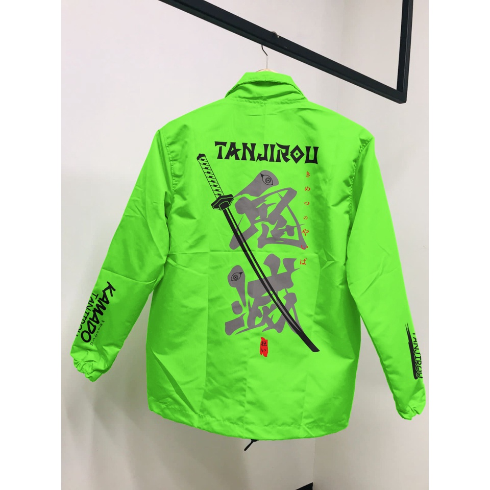 Jual Jaket Coach Tanjiro Katana Neon Anime Manga Demon Slayer KNY ...