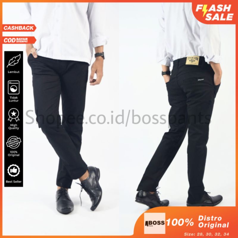 Jual CELANA CHINO PRIA Slim fit Panjang Formal Kerja Santai Kantor Casual Liburan Cowok Original ...