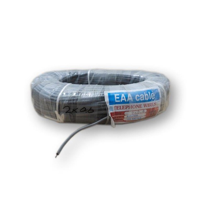 Jual Kabel Telepon Hitam Tembaga Isi 4 Telpon EAA Roll 100 Meter Telfon ...