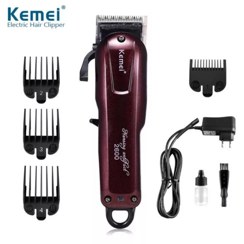 Jual Alat Cukur Kemei KM 2600 Hair Clipper Cordless Rechargeable Electric Professional | Shopee ...