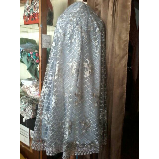 Jual Mukena brukat timbul abu | Shopee Indonesia